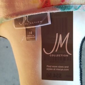 JM Collection | Tops | Jm Collection Printed Linen Button Down Top ...